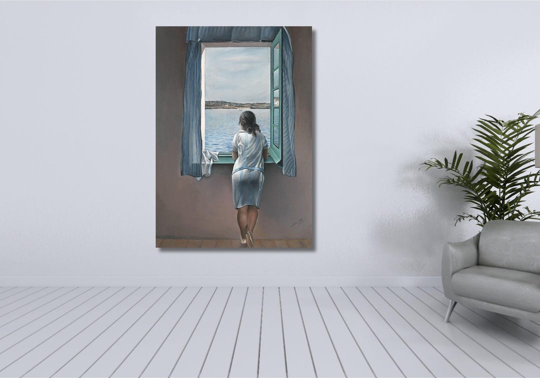 Salvador Dalí Girl at the Window Canvas Wall Art,salvador Dali ...