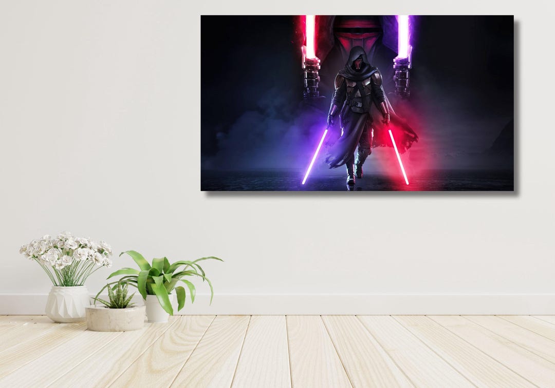 Darth Raven Lightsaber Poster Starwars Canvas Unique Design Wall Art ...