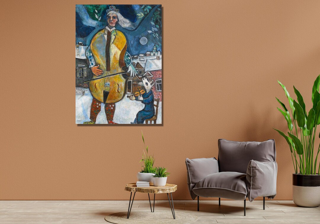 Marc Chagall the Cellist Ready to Hang Canvas,marc Chagall Art ...
