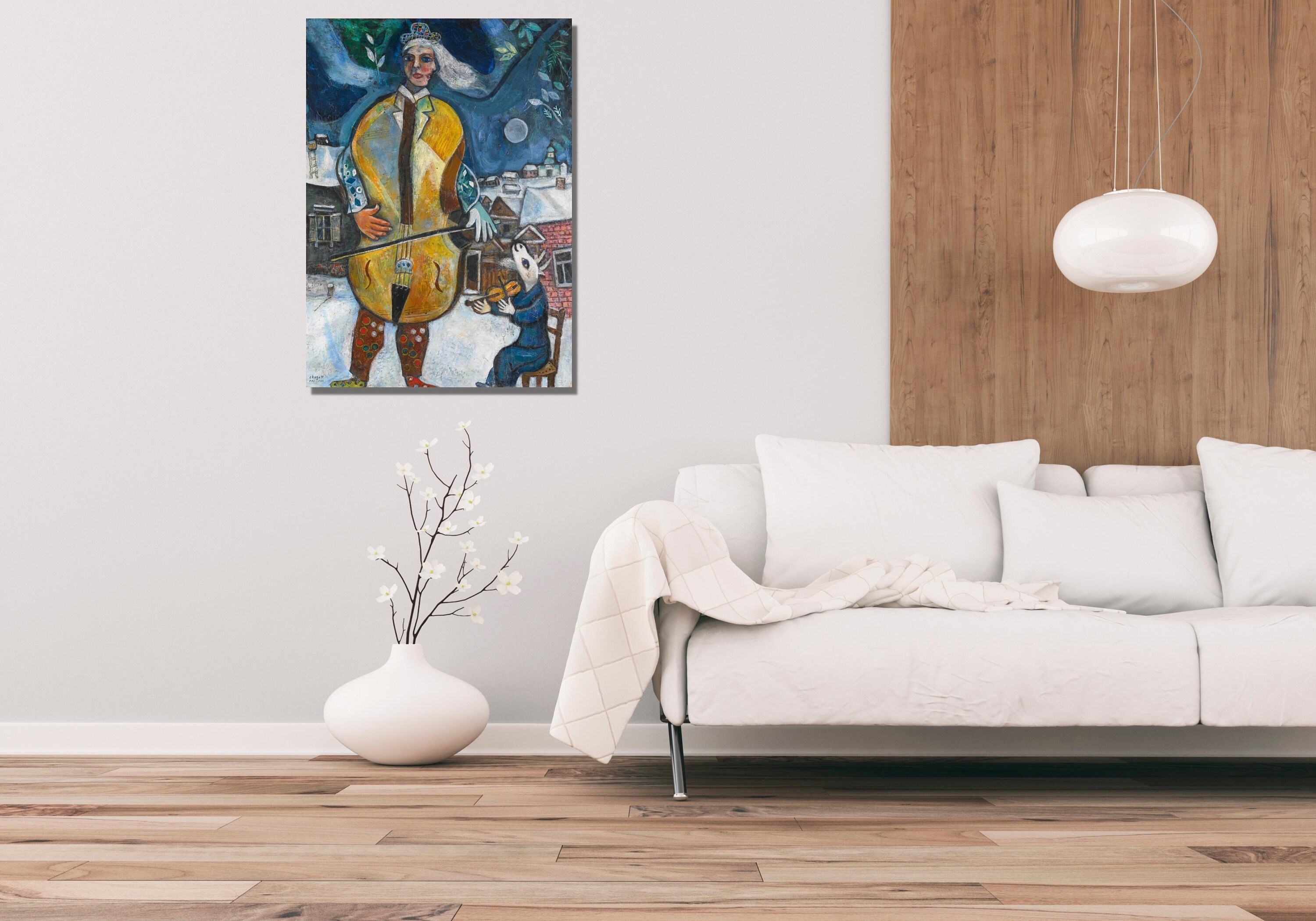 Marc Chagall the Cellist Ready to Hang Canvas,marc Chagall Art ...