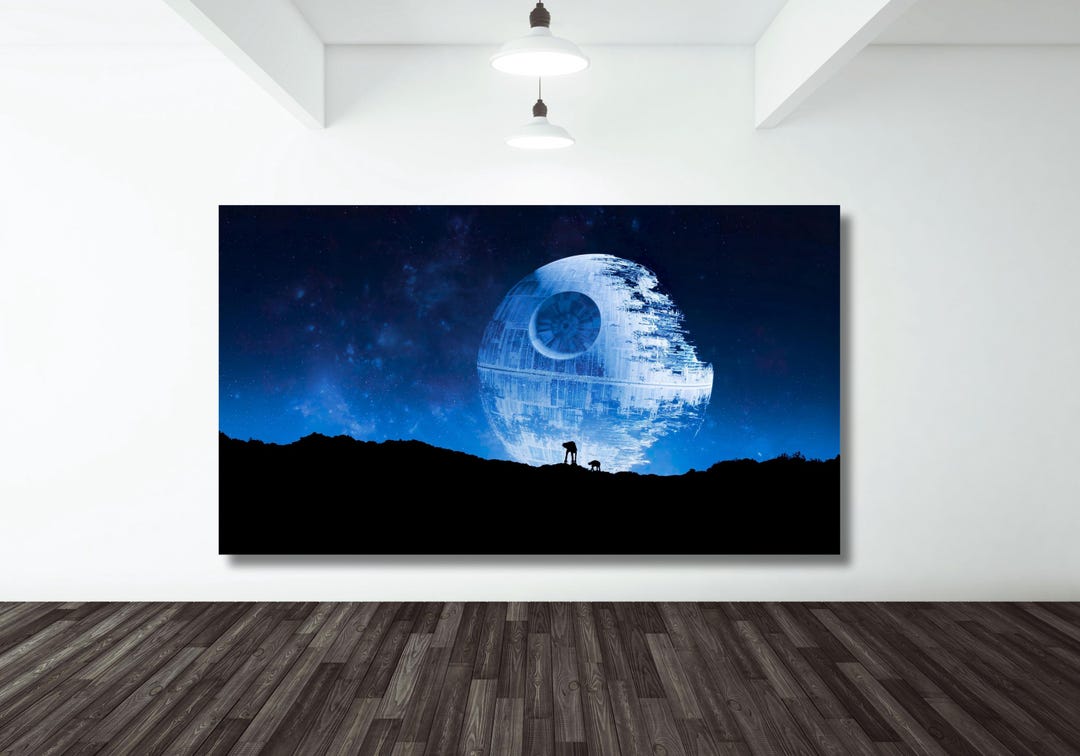 Star Wars Death Star Canvas Print: Starry Night Art - Etsy