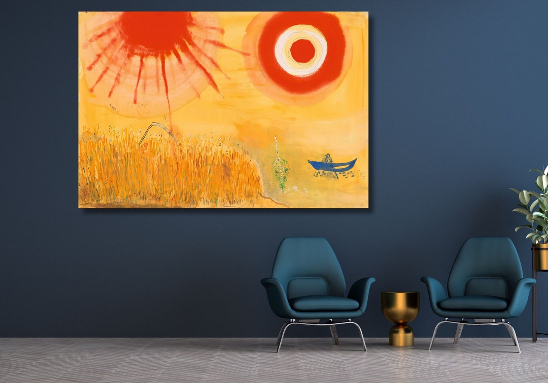Marc Chagall Sun Canvas Wall Art,marc Chagall Exhibition Poster,modern ...