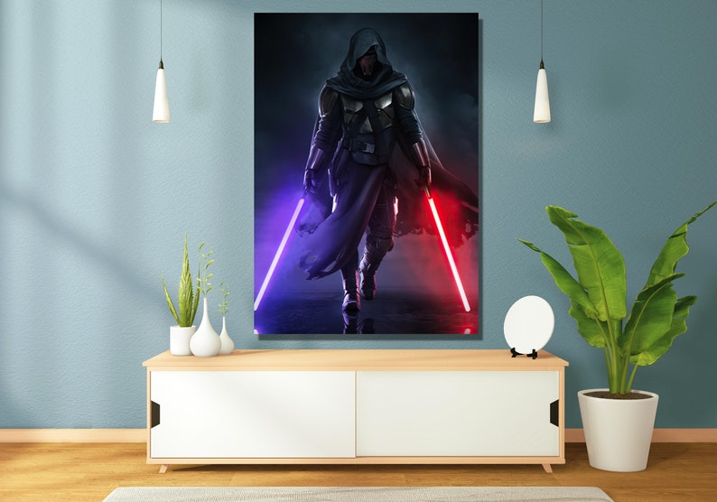 Darth Raven Lightsaber Star Wars Canvas Art Print, Ready to Hang - Etsy