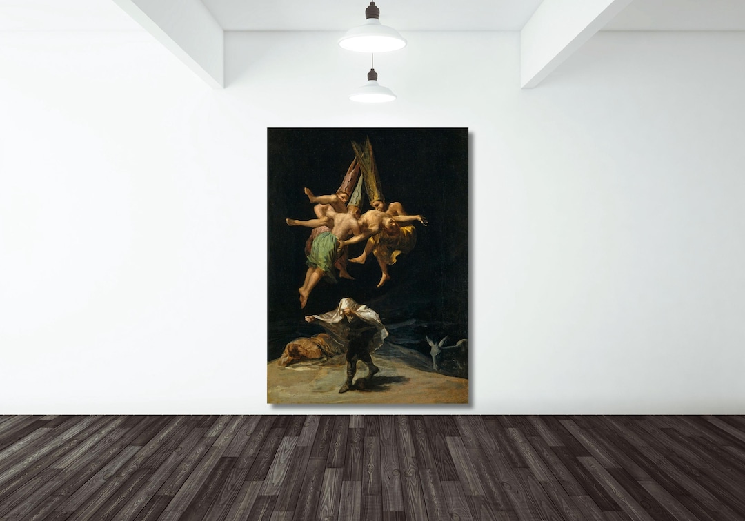 Francisco De Goya Witches' Flight Art Print, Francisco Goya Canvas Wall ...