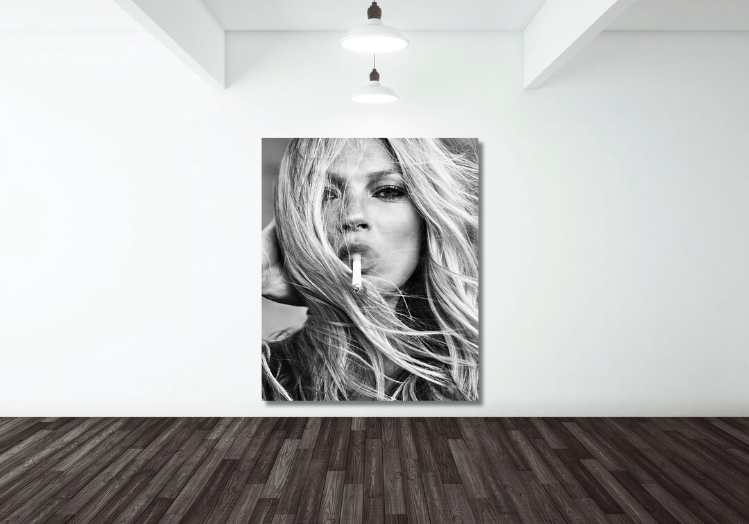 Kate Moss Poster, Feminist Wall Art, Black and White Prints, Kate Moss ...