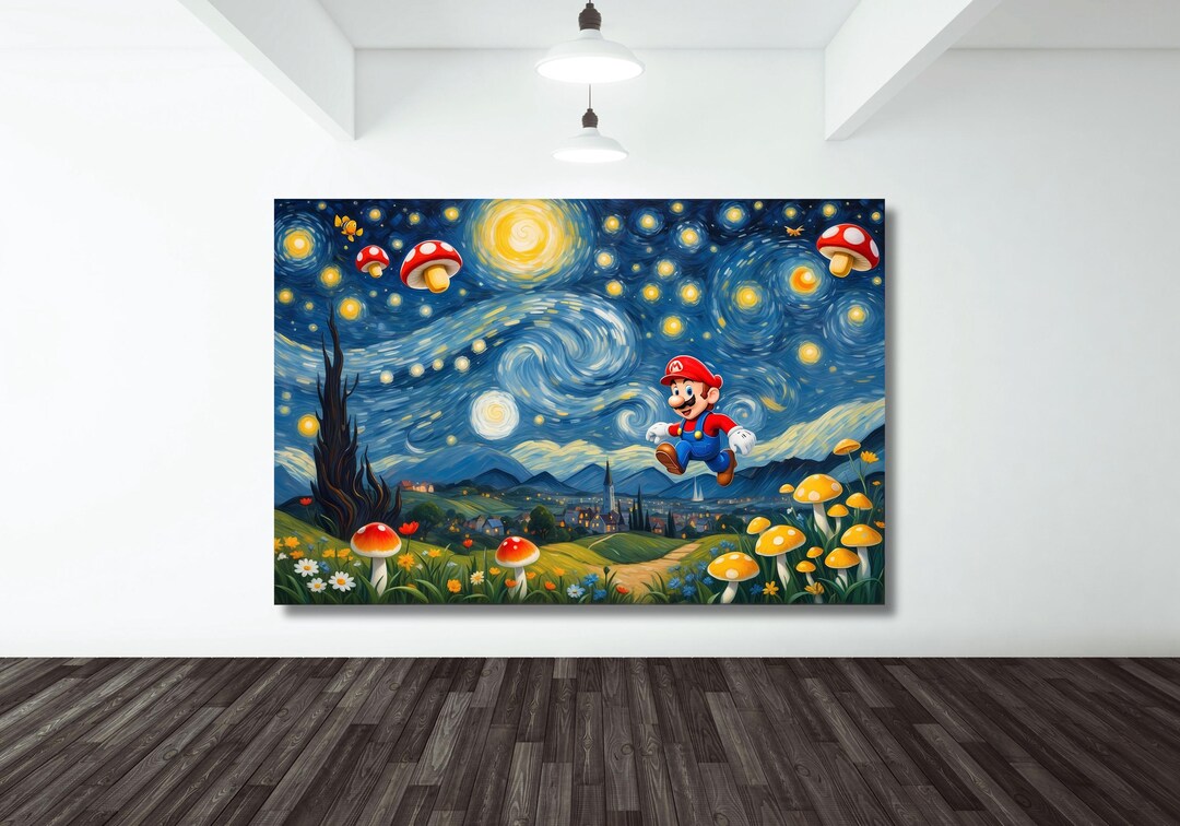 Super Mario Poster Print Wall Art, Gaming, Geek, Gamer,for Him Her,van ...