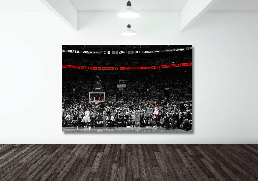 Kawhi Last Shot Game Winner Poster Print Art,canvas Wall Art,kawhi ...