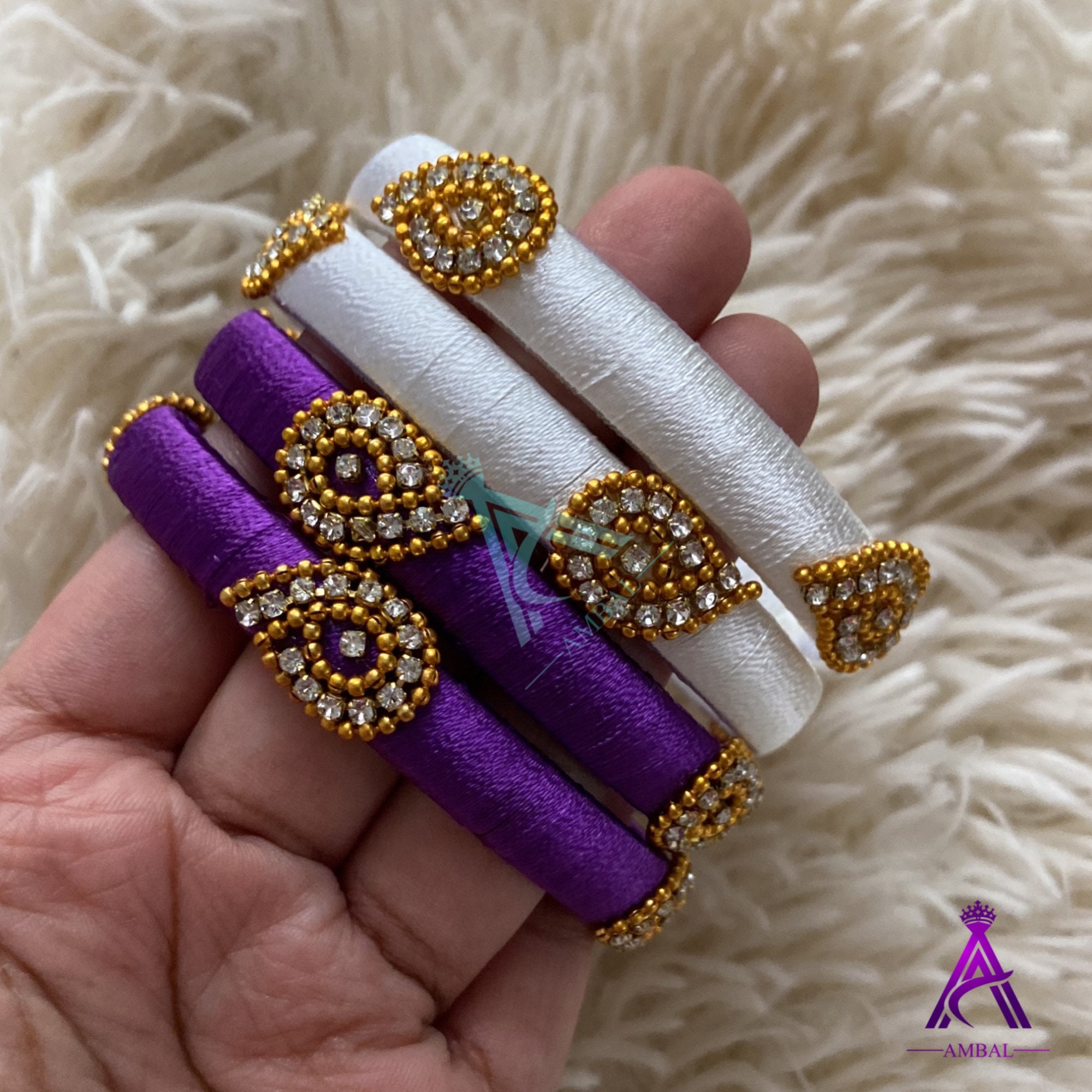 Combo Pack of Silk Thread Stone & Kundan Bangle Set for Return Gift - Etsy