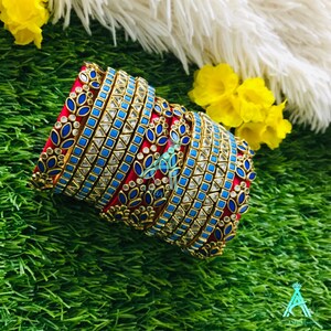 Multi Color Silk Thread Bangle Combo Pack (set of 4) - Etsy