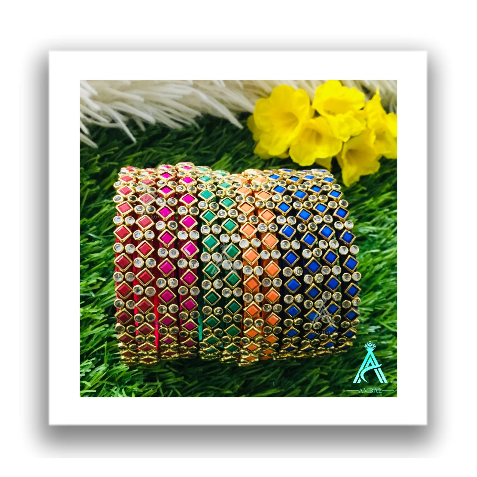Multi Color Silk Thread Bangle Combo Pack (set of 4) - Etsy