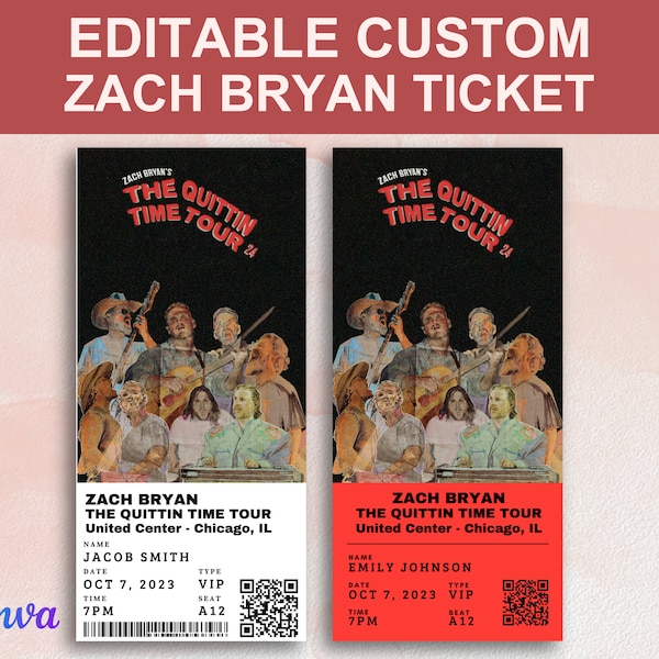 Zach Bryan Concert Ticket Svg - Etsy