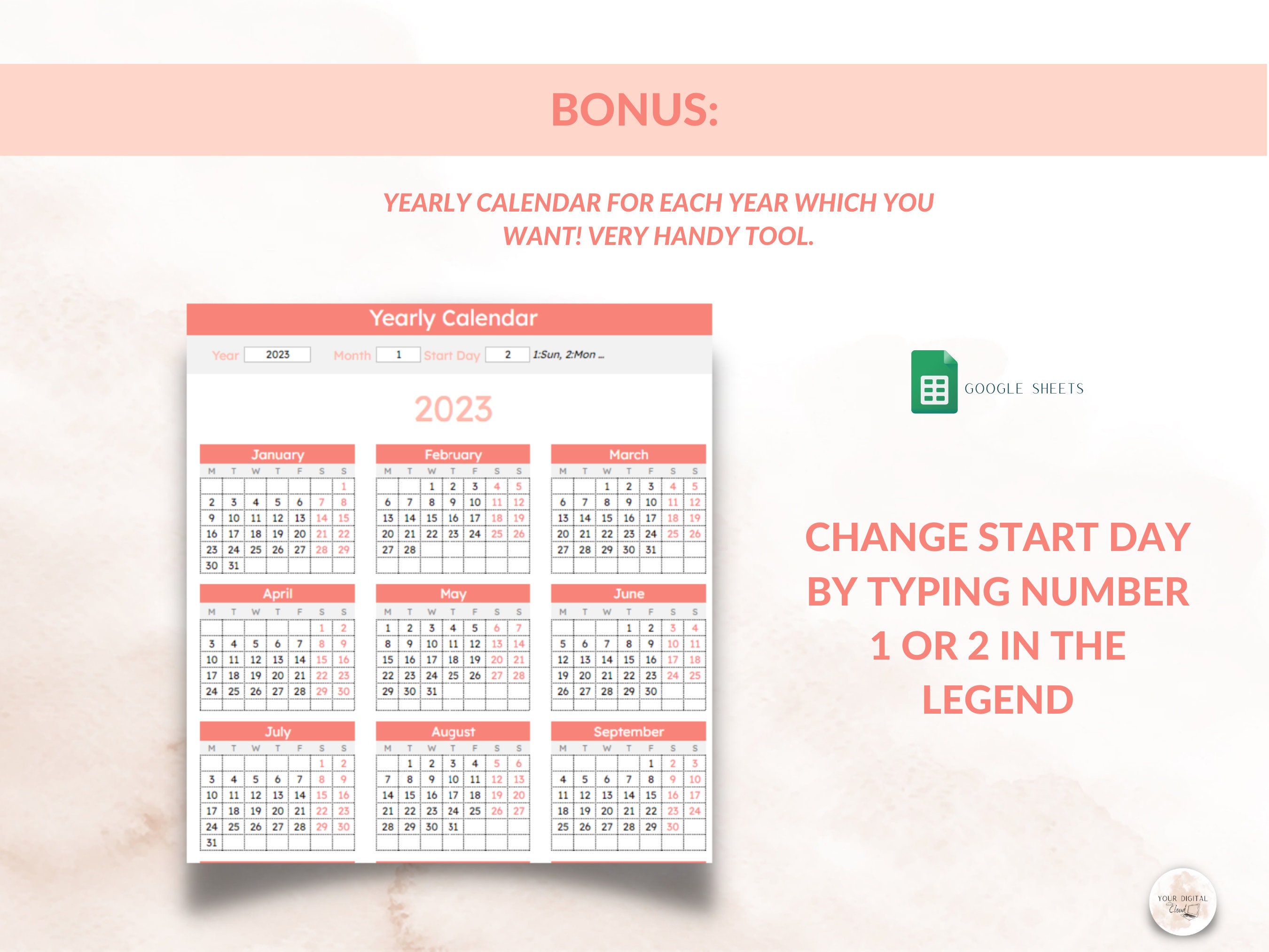 Employee Attendance Tracker,yearly Calendar,google Sheets Tracker ...