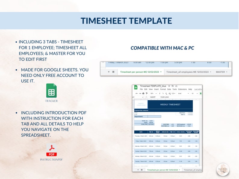 Employee Timesheet, Time Management, Weekly Time Log, Salary Calculator ...