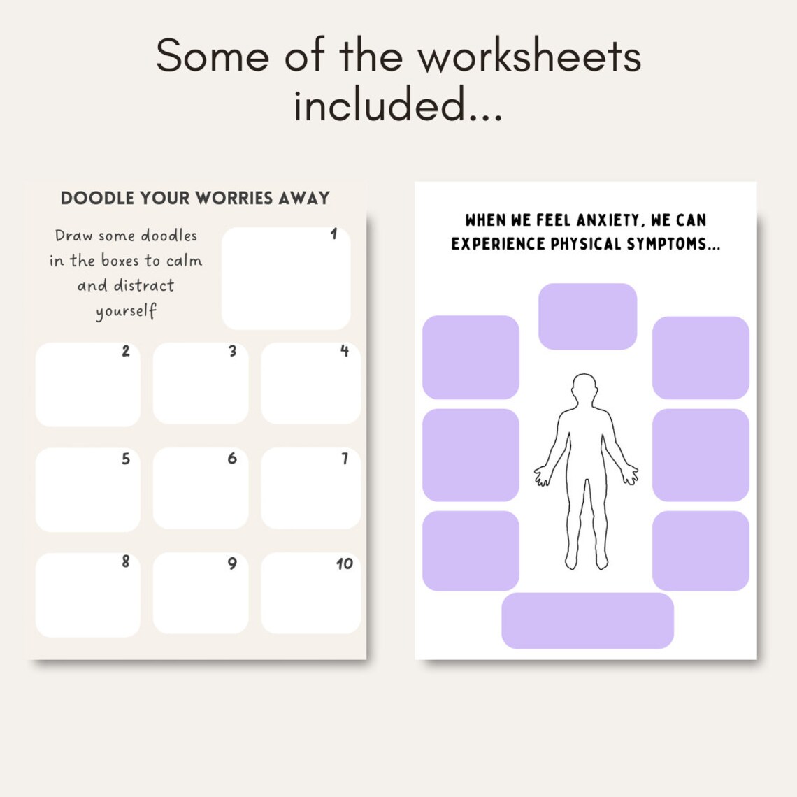 Anxiety Worksheets for Children & Young People | School Counsellor ...