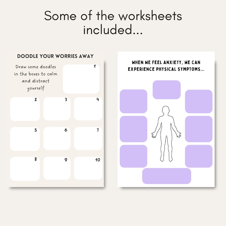 Anxiety Worksheets for Children & Young People | School Counsellor ...