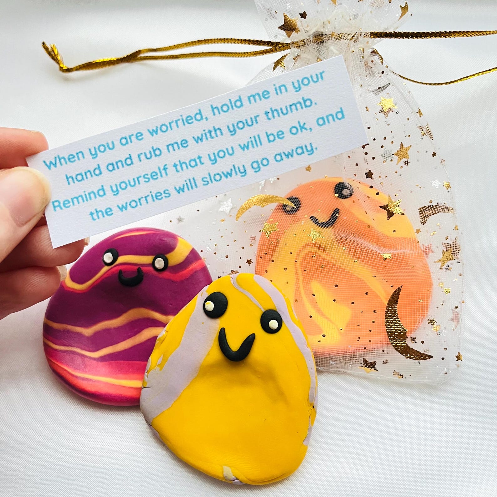 Worry Stones | Anxiety Relief | Fidget Toys Stress Balls | Great for ...