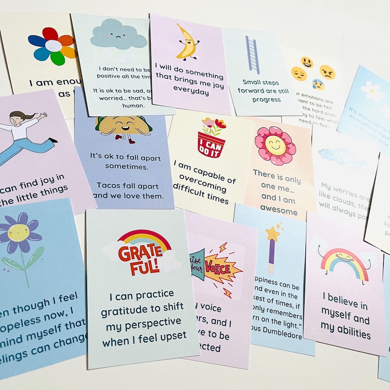 Positive Affirmation Cards | Coping Cards | for Children Teens Mental ...