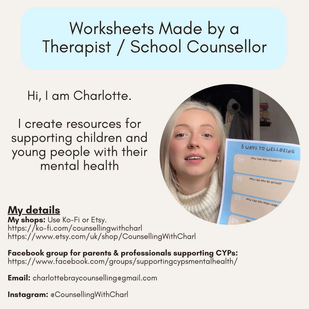 Low Mood Depression Worksheets for Children & Young People | Mental ...