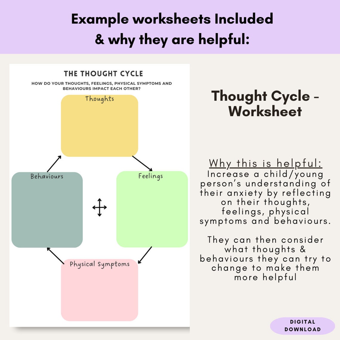 Anxiety Worksheets for Children & Young People | School Counsellor ...