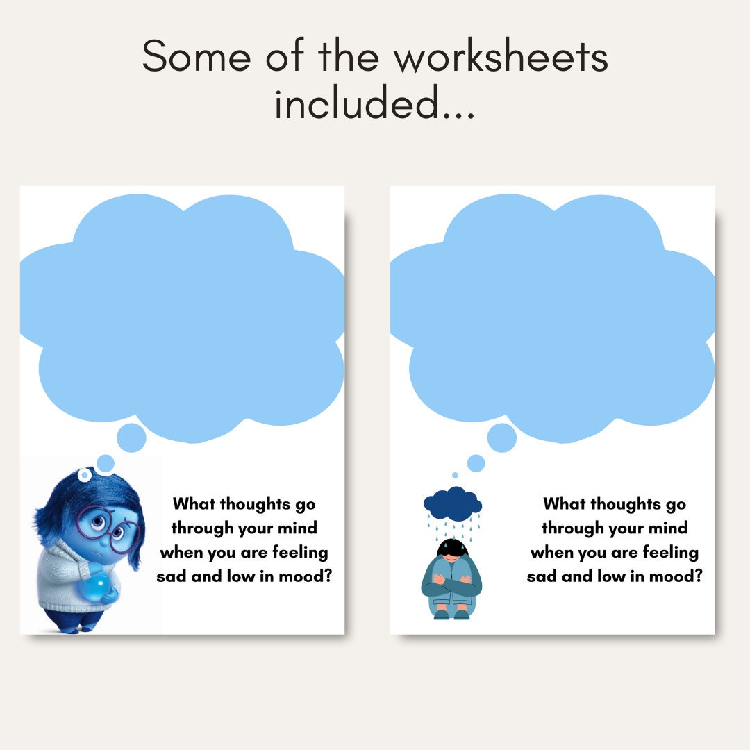 Low Mood Depression Worksheets for Children & Young People Mental ...