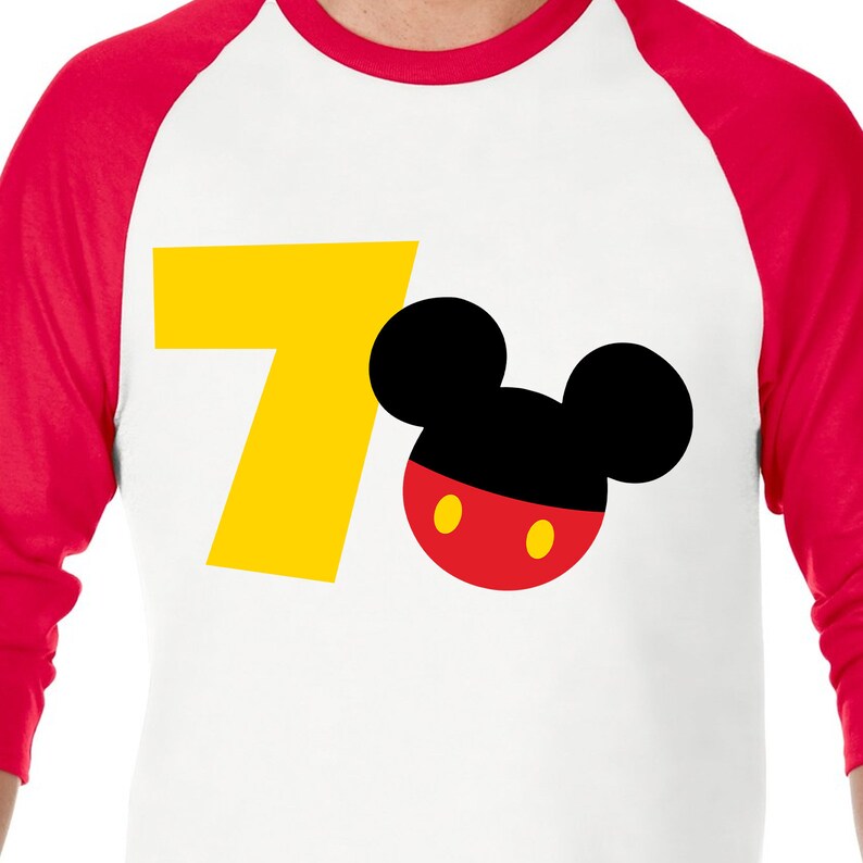 Mickey 7th Birthday Digital Cut Files Cricut Silhouette - Etsy