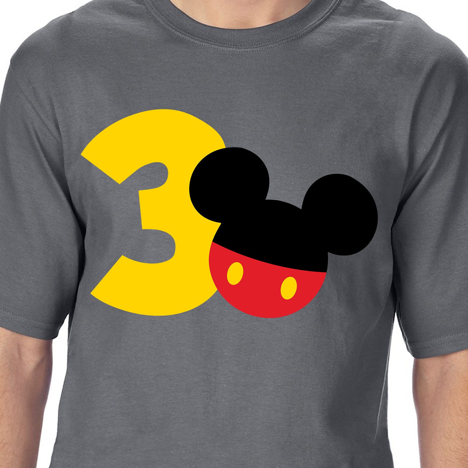 Mickey 3rd Birthday Digital Cut Files Cricut Silhouette - Etsy