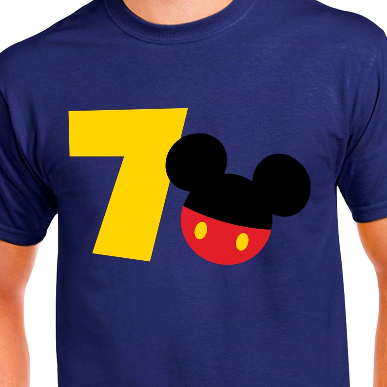 Mickey 7th Birthday Digital Cut Files Cricut Silhouette - Etsy