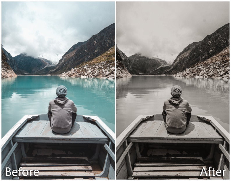 20 Lightroom Presets Gray Tones Part 1, Aesthetic Preset, Silver ...