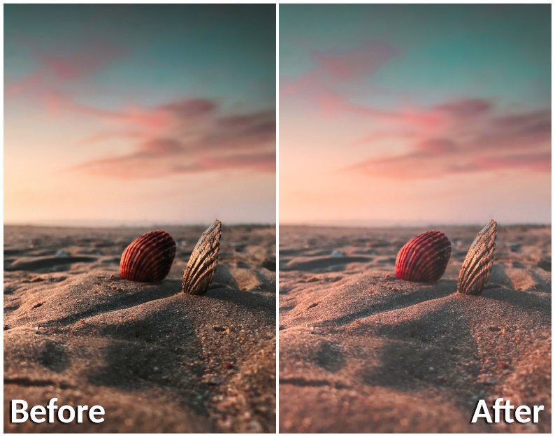 20 Sunset Beach Lightroom Presets: Warm Vibrant Filters (desktop ...