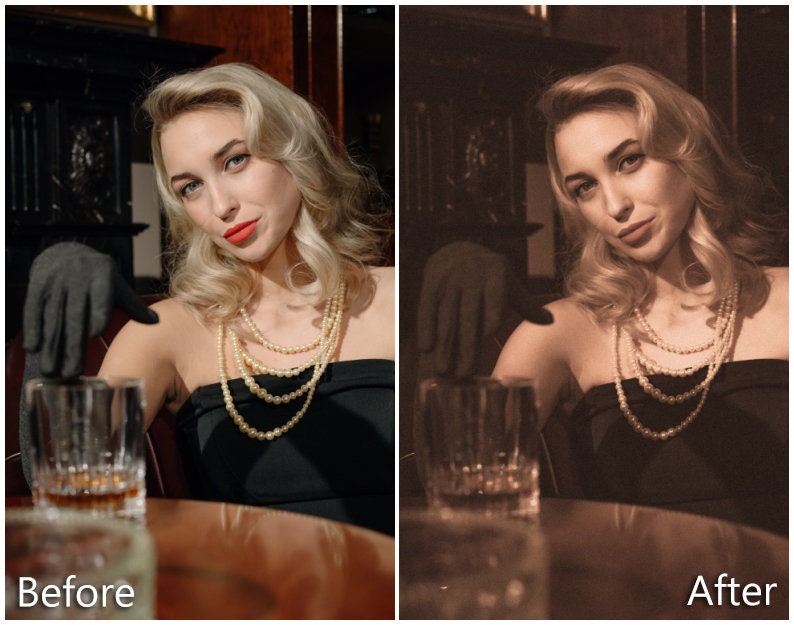 1920s Lightroom Presets: Vintage Grain, Retro Analog (desktop & Mobile ...