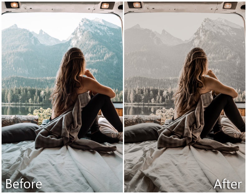 20 Lightroom Presets Gray Tones Part 1, Aesthetic Preset, Silver ...