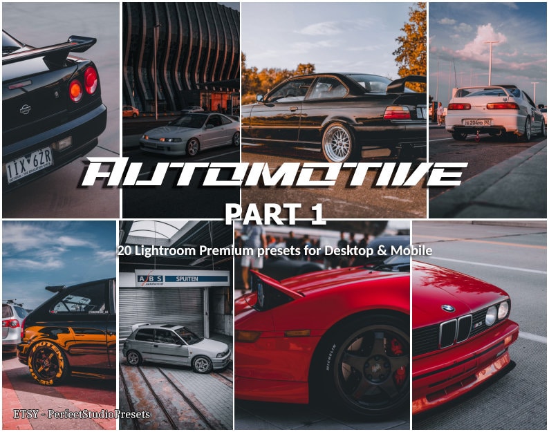 20 Automotive Lightroom Presets: Car Photography Filters (desktop ...
