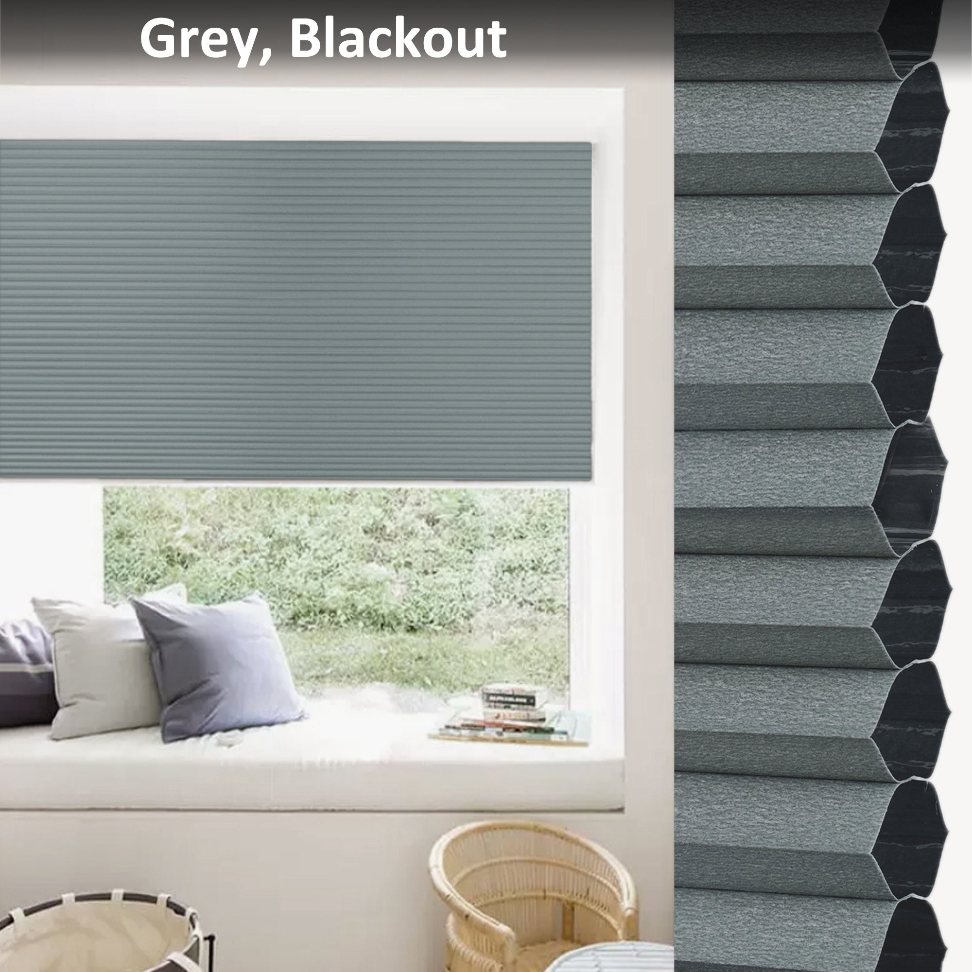 Thermablind Cellular Cordless Blinds for Windows (blackout); Top Down ...