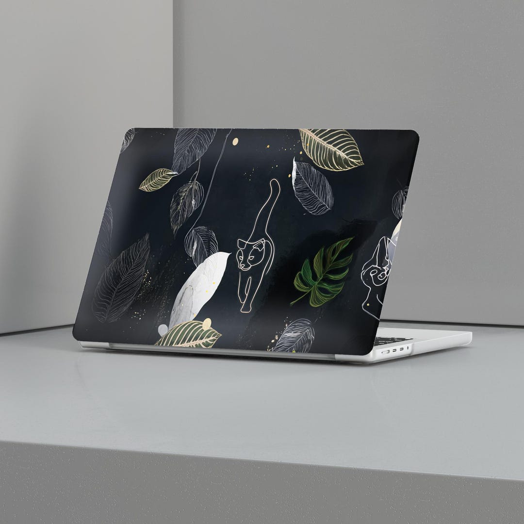 Cute Black Cat MacBook Case Pet Laptop Skin, Cover for MacBook Pro 16 ...