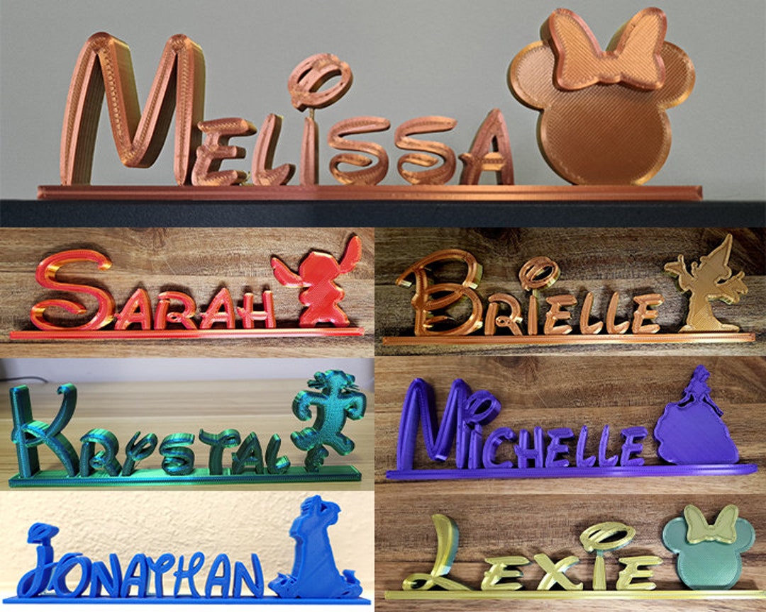 7 Customizable Disney Styled Name Plate Desk Name Plate Disney Themed ...
