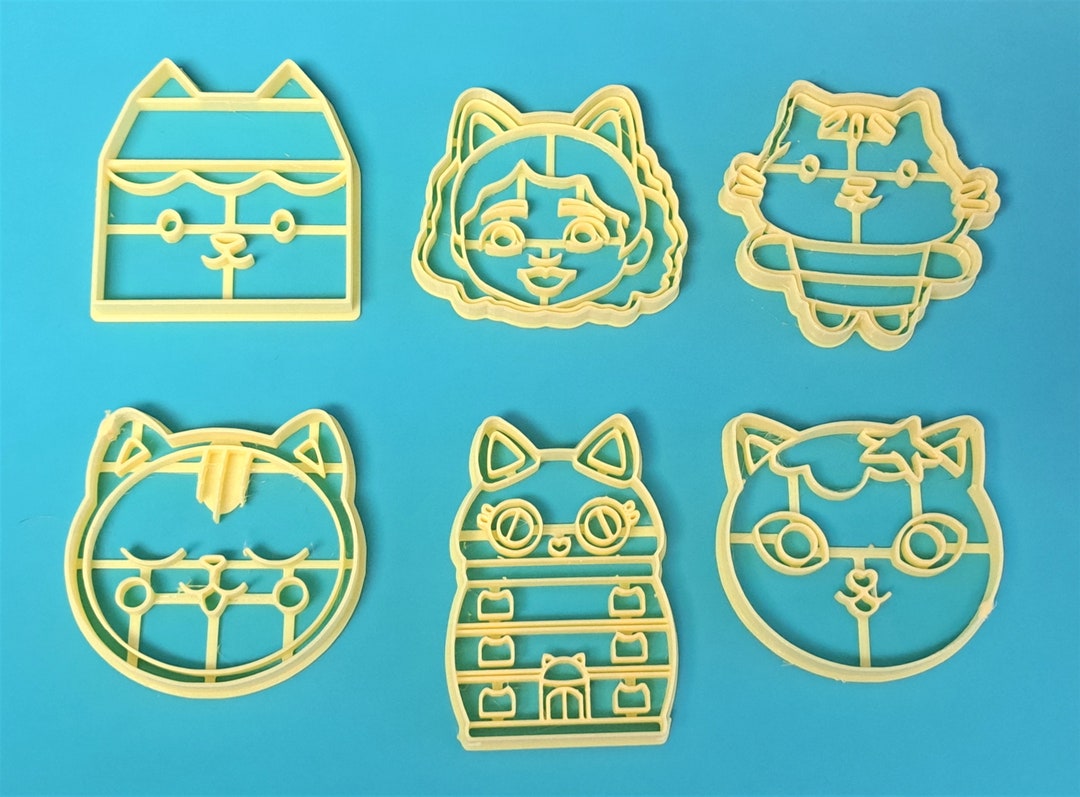 Large 3 Gabby's Dollhouse Cookie Cookie Cutters Theme Birthday Party ...