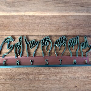 Customizable ASL Name Plate Desk Name Plate American Sign Language Name ...