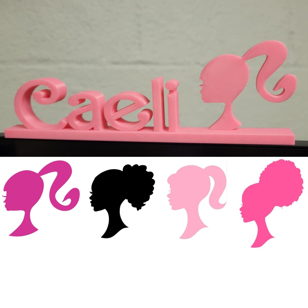 Customizable Barbie Styled Name Plate; Desk Name Plate; Barbie Themed ...