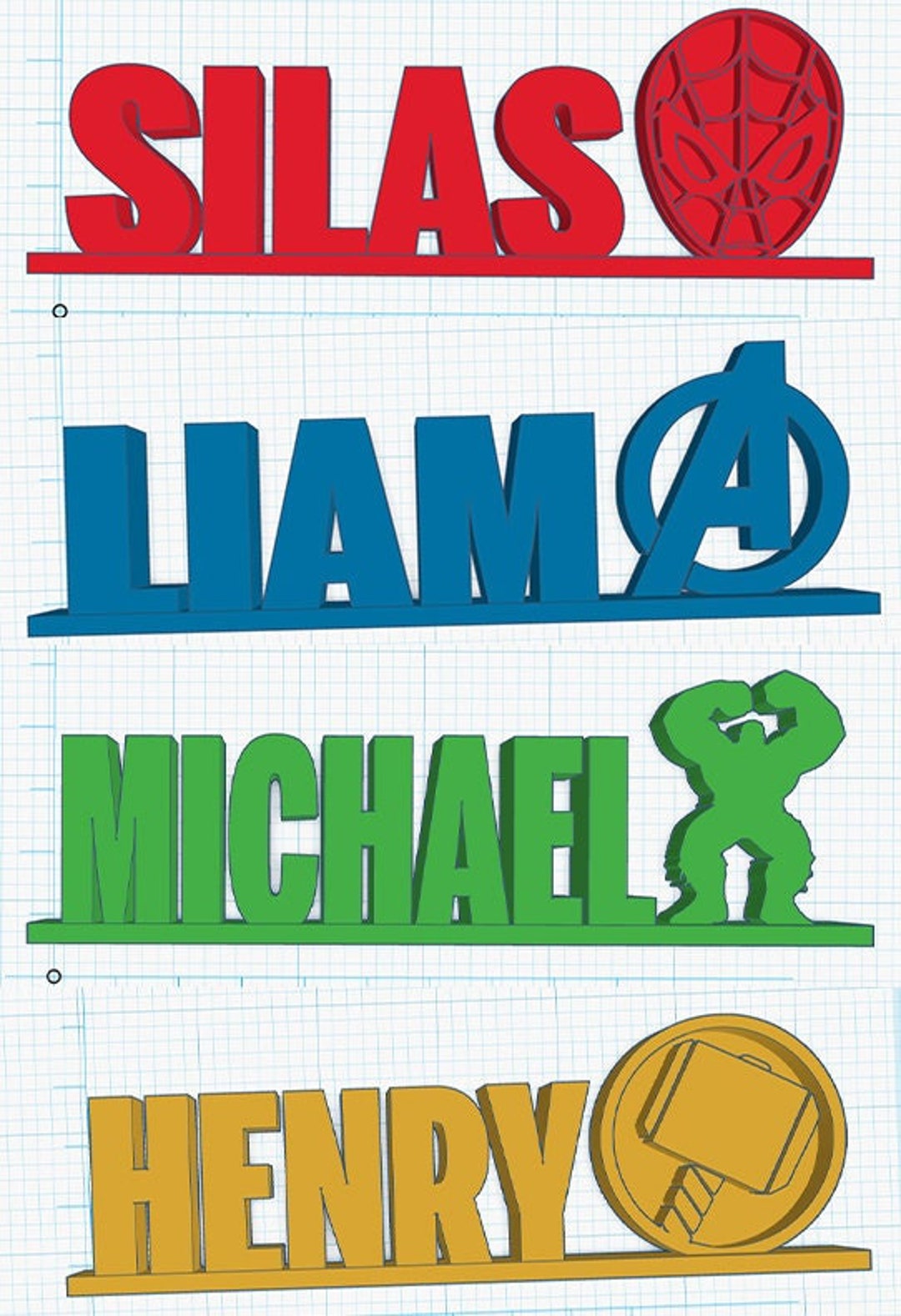 7 Customizable Marvel Styled Name Plate Desk Name - Etsy