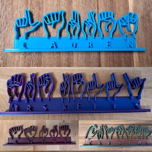 Desk Asl Name Plate - Etsy