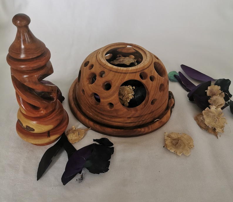 Rare Hand Turned Jacaranda and Conkerberry Potpourri Container - Etsy ...