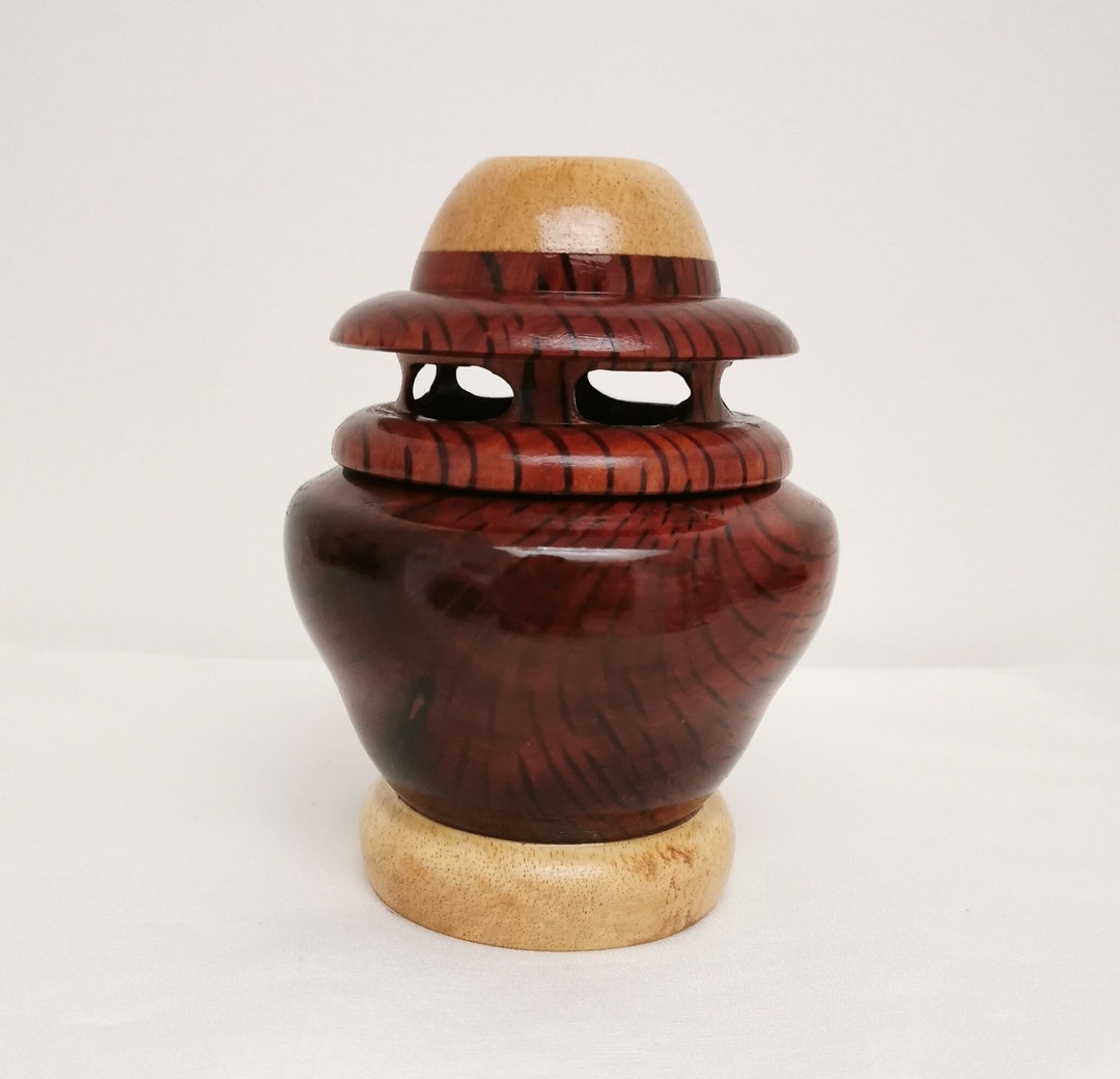 Hand Turned Hairy Oak Potpourri Container With Candlenut Top - Etsy UK
