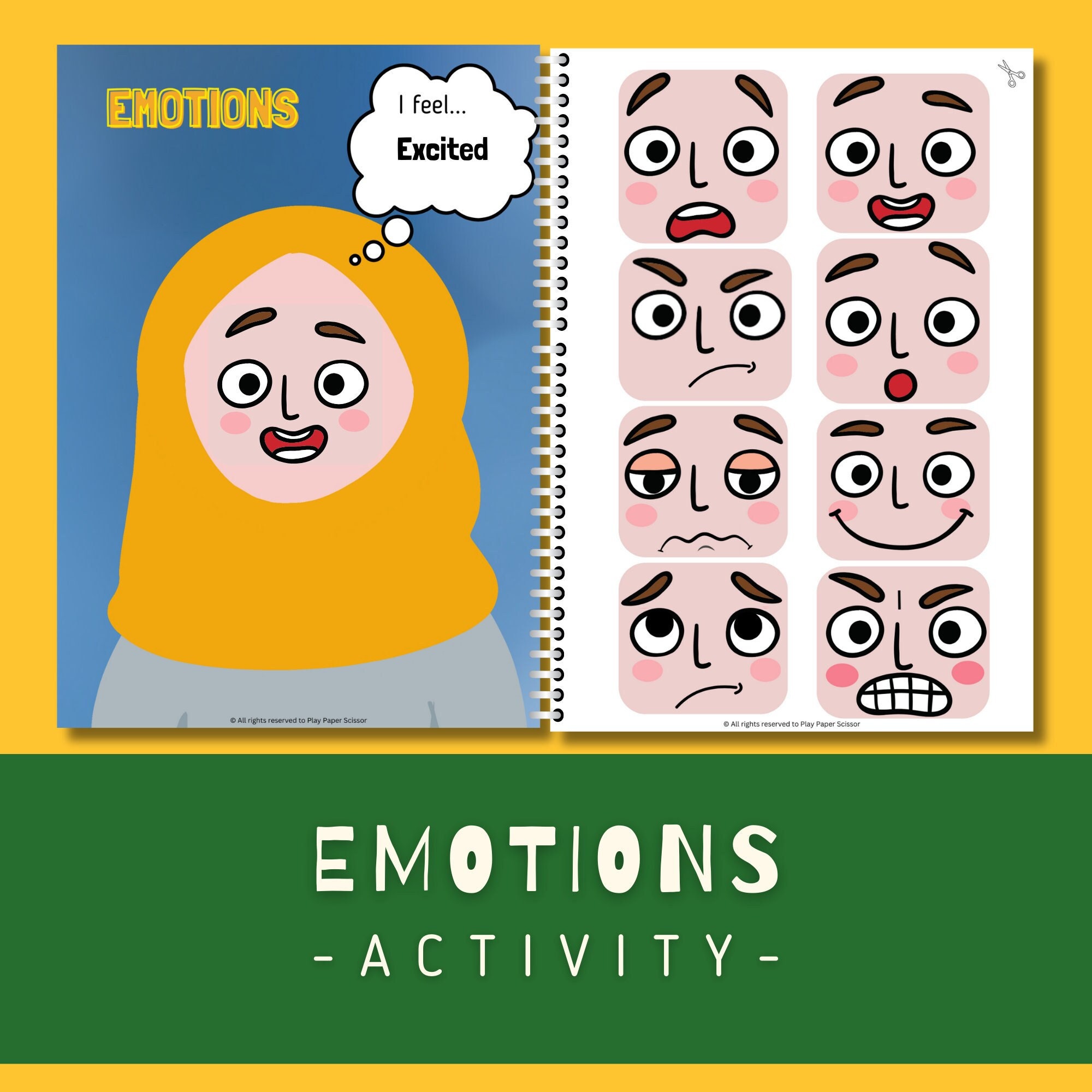 EMOTIONS Activity, Busy Book Add-on, Teaching Emotions, Big Feelings ...