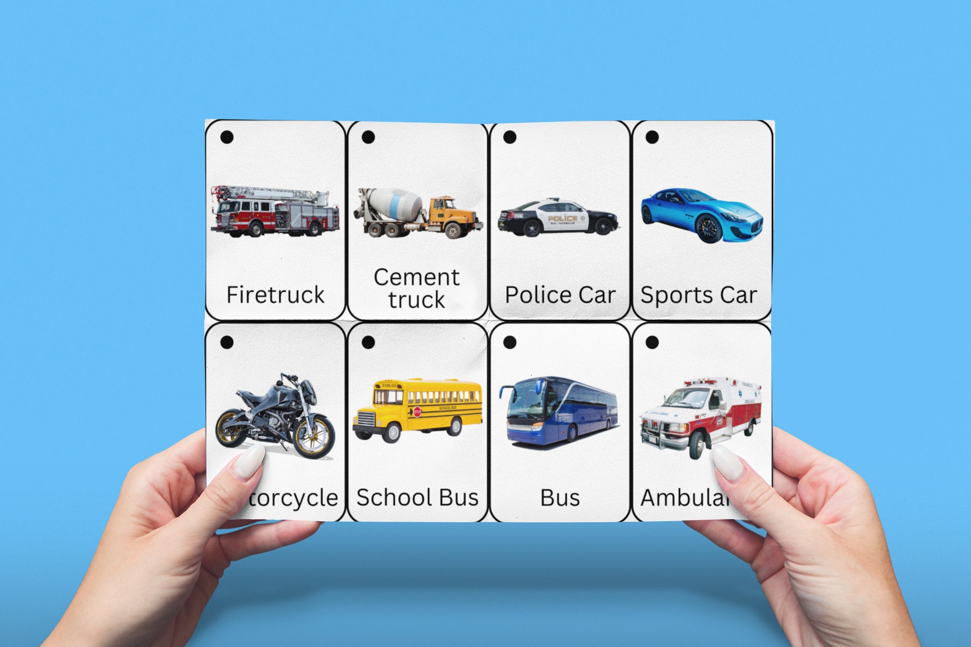 Flashcards Vehicles Flash Cards Cars, Homeschool Flash Card, Speech ...