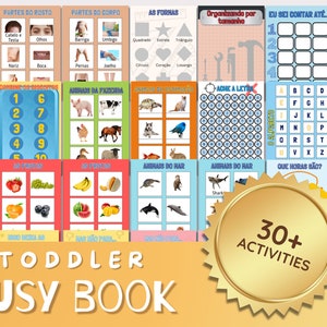 Bilingual Busy Book for Kids 2+, Printable ESL Learning Binder ...