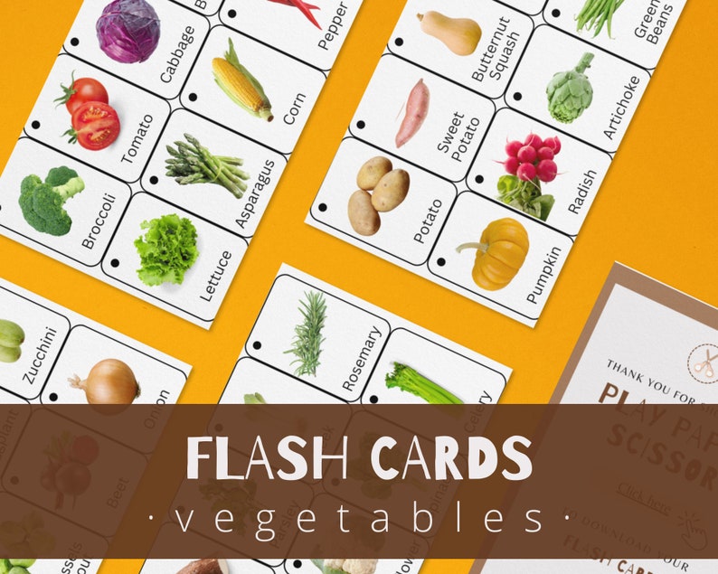 Flashcards Vegetables Flash Cards Foods, Homeschool Flash Card, Speech ...