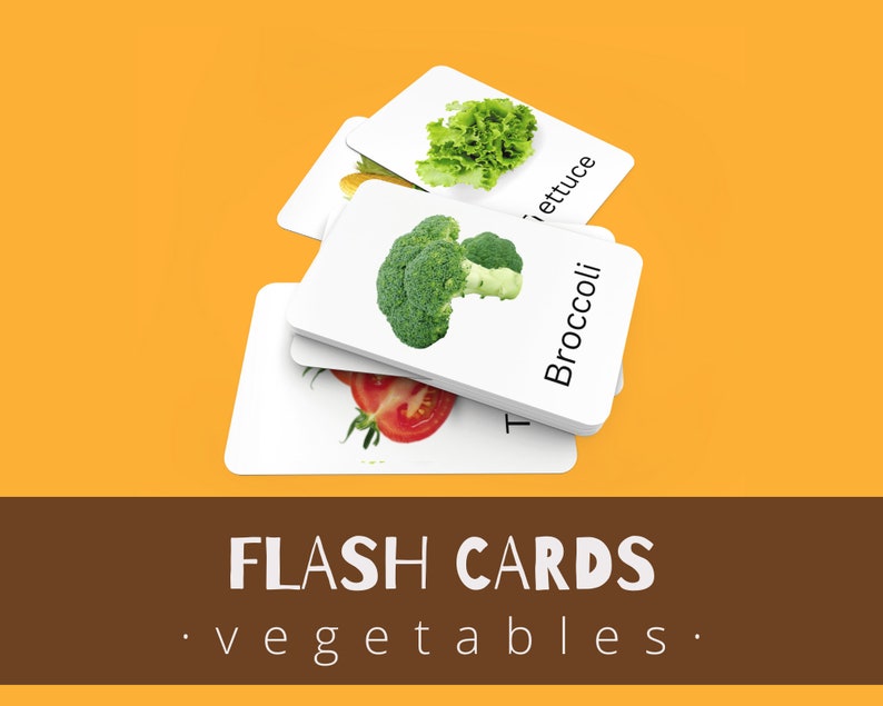 Flashcards Vegetables Flash Cards Foods, Homeschool Flash Card, Speech ...