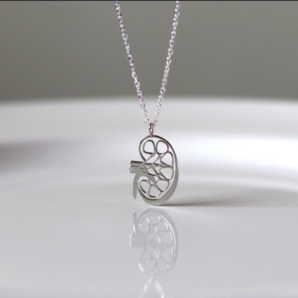 Anatomy Kidney Silver Pendant Human Organ Jewelry Hand Cut - Etsy