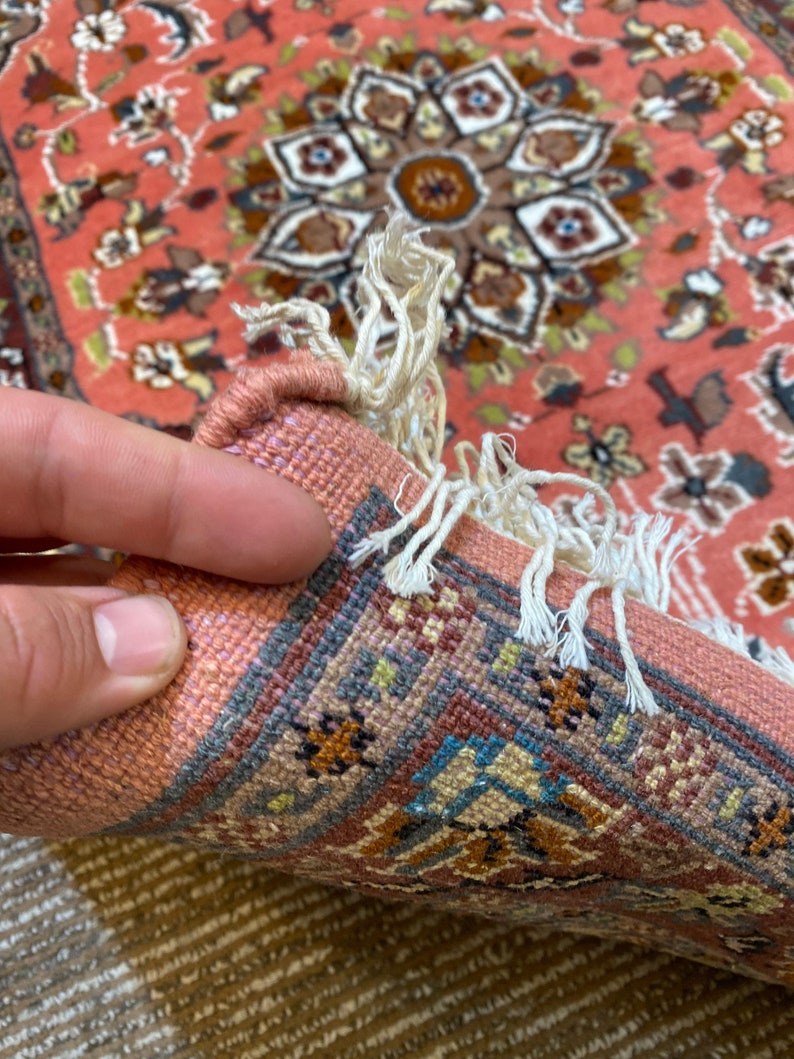 3x4 Ft Persian Style High Quality Area Rug,beige Handmade Medallion ...