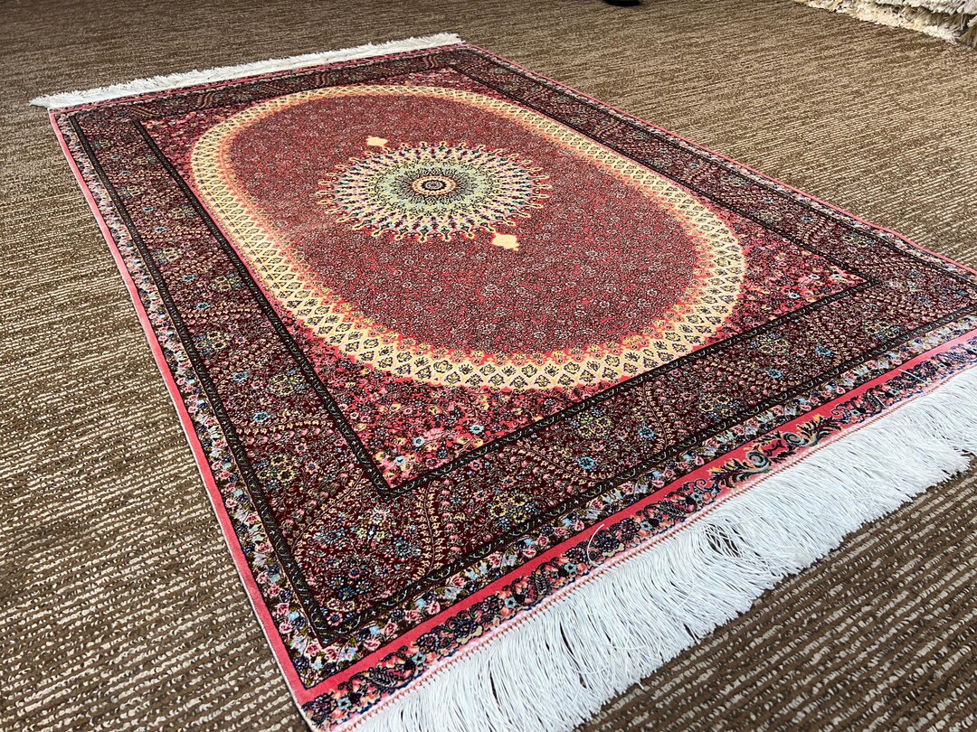 Pink 3x5 Feet Oriental Silk Rug High Quality-bamboo Silk Rug ...